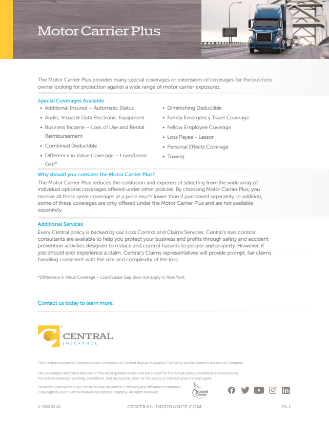 Central Motor Carrier Plus – Navigator Help Center
